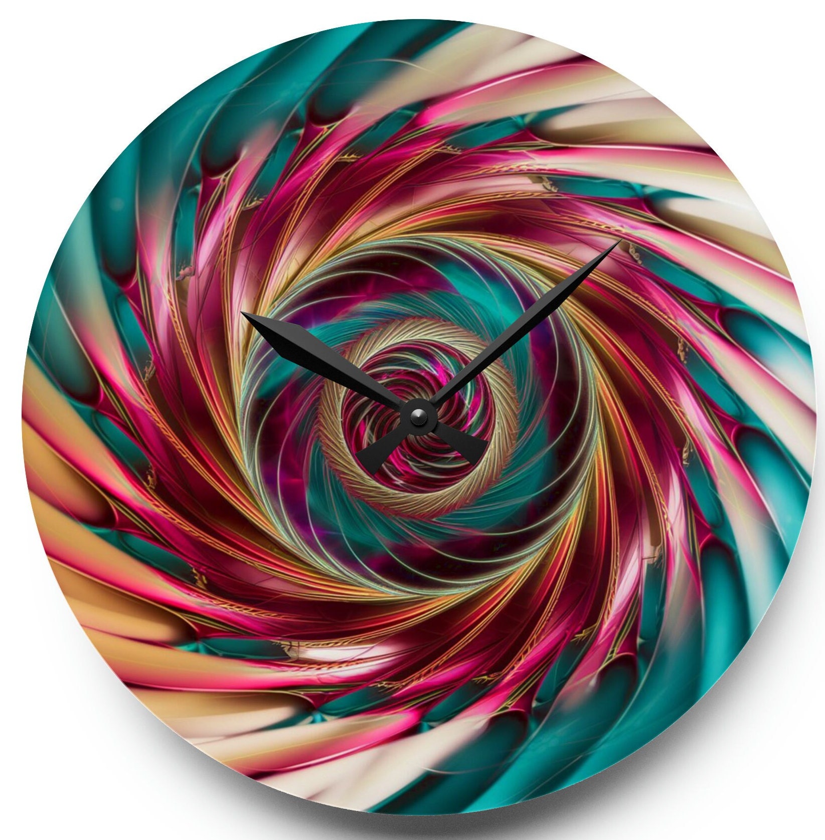 Wall Clock Abstract Interior Battery Operated Unique Wall Clock Gift ...