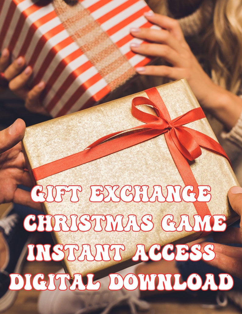 Printable Christmas Game, Pass the Gift Game, Left Right Present Pass ...