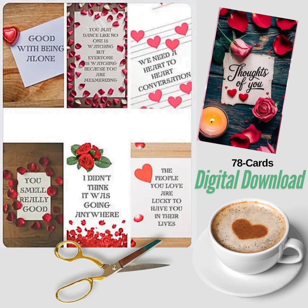 Love Oracle, Tarot Companion Deck- Printable Instant Digital Download ...