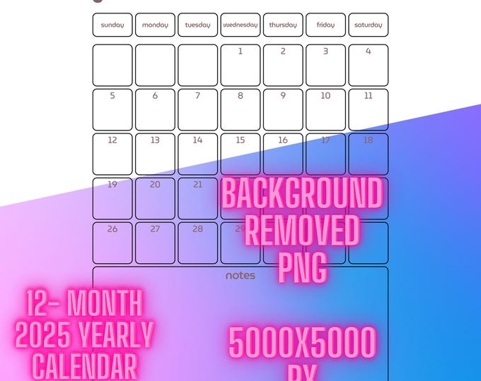 2025 Portrait Lined & Unlined Monthly Calendars PORTRAIT 8.5x11 Jan Dec ...