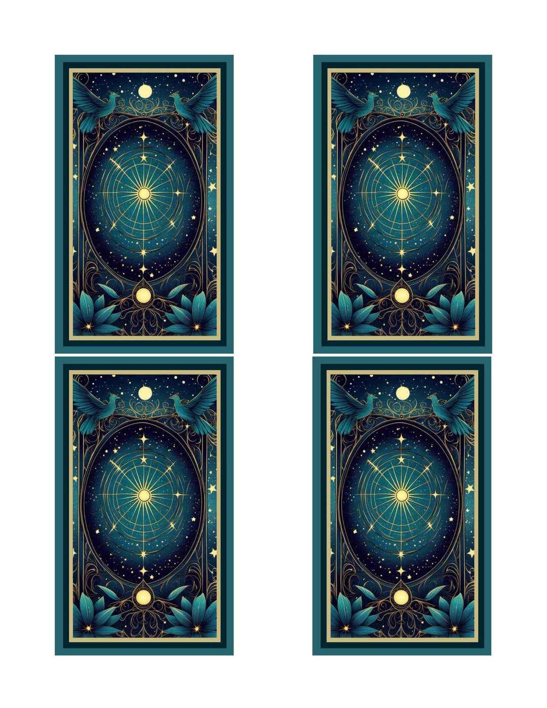 Cosmic Hints Oracle 160-card Deck. Digital Download. Print at Home Dual-sided. Prints Front and ...