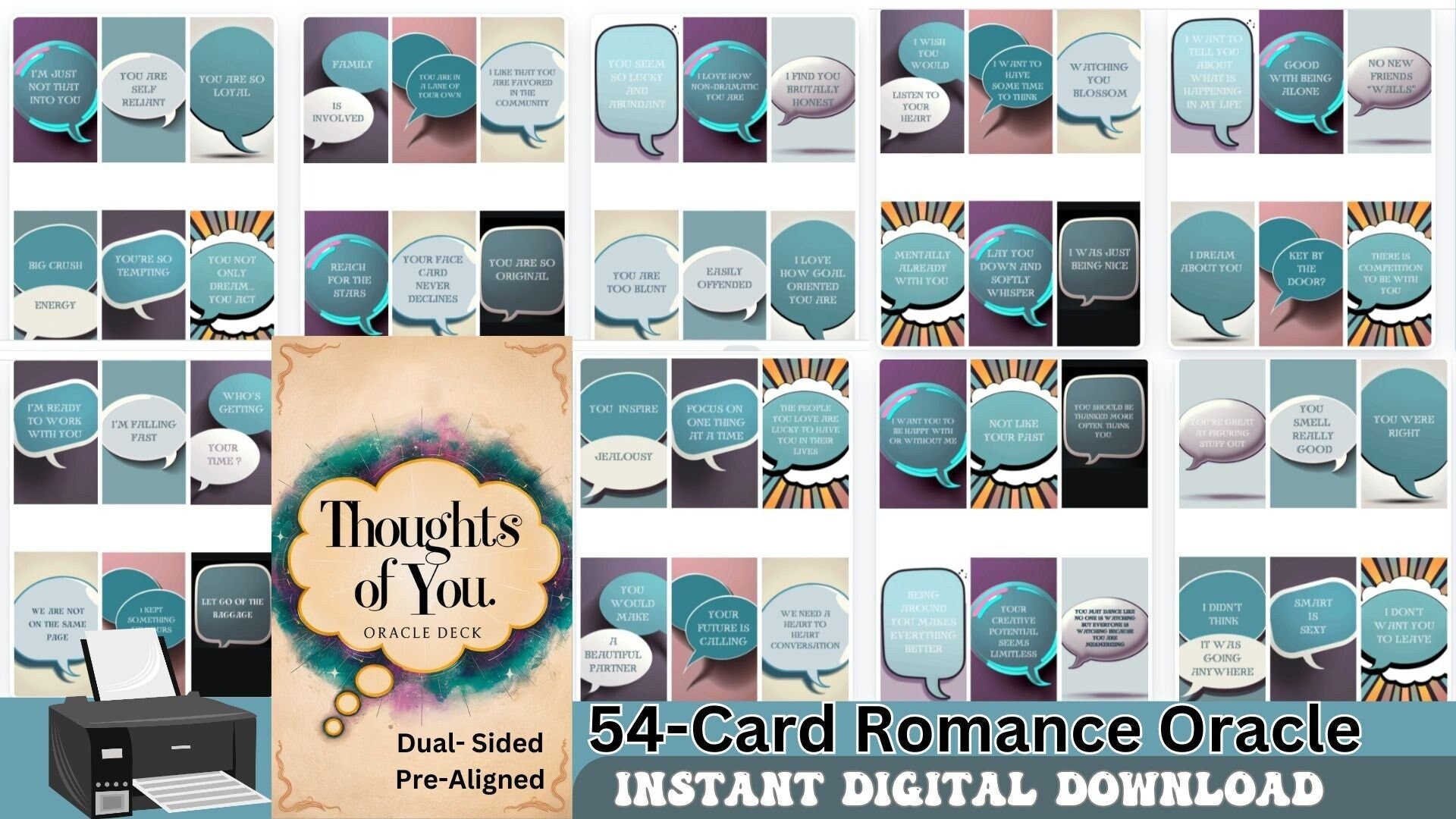 Oracle Deck printable divination Printable Oracle Deck Oracle Cards ...