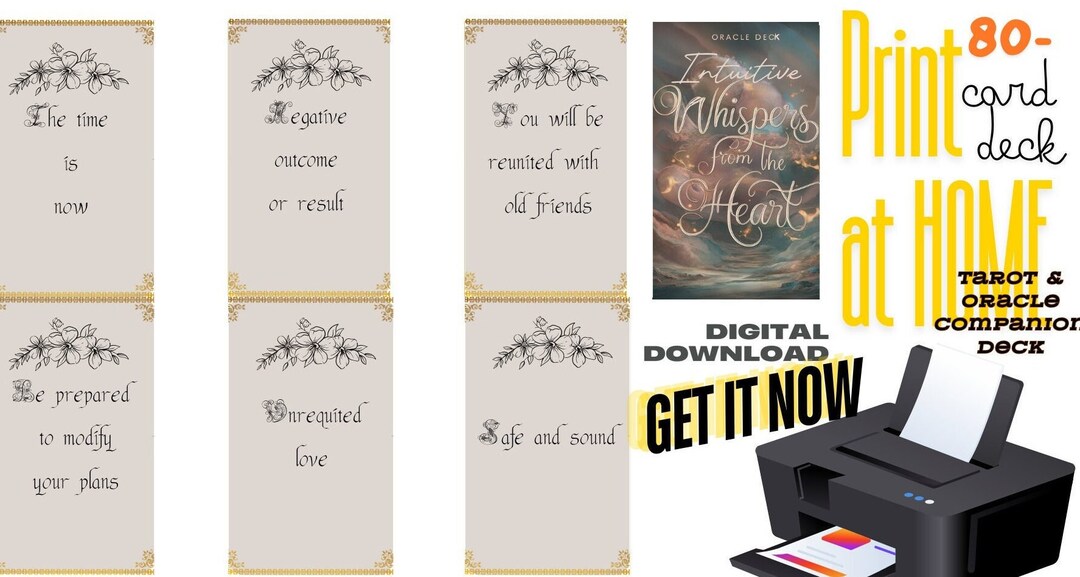 Tarot and Oracle Deck Companion intuitive Whispers Message Deck Instant ...