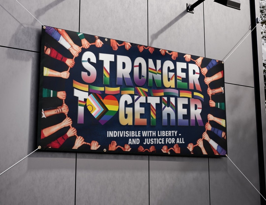Pride Vinyl Banners Business Ally Banner Pride Month Acceptance Banner ...
