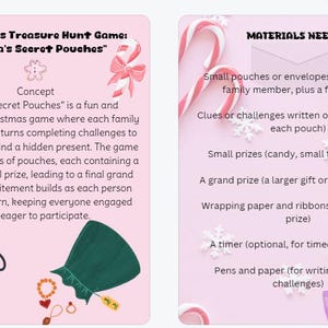 Printable Christmas Game- Santa's Secret Pouches| Digital Download Game ...