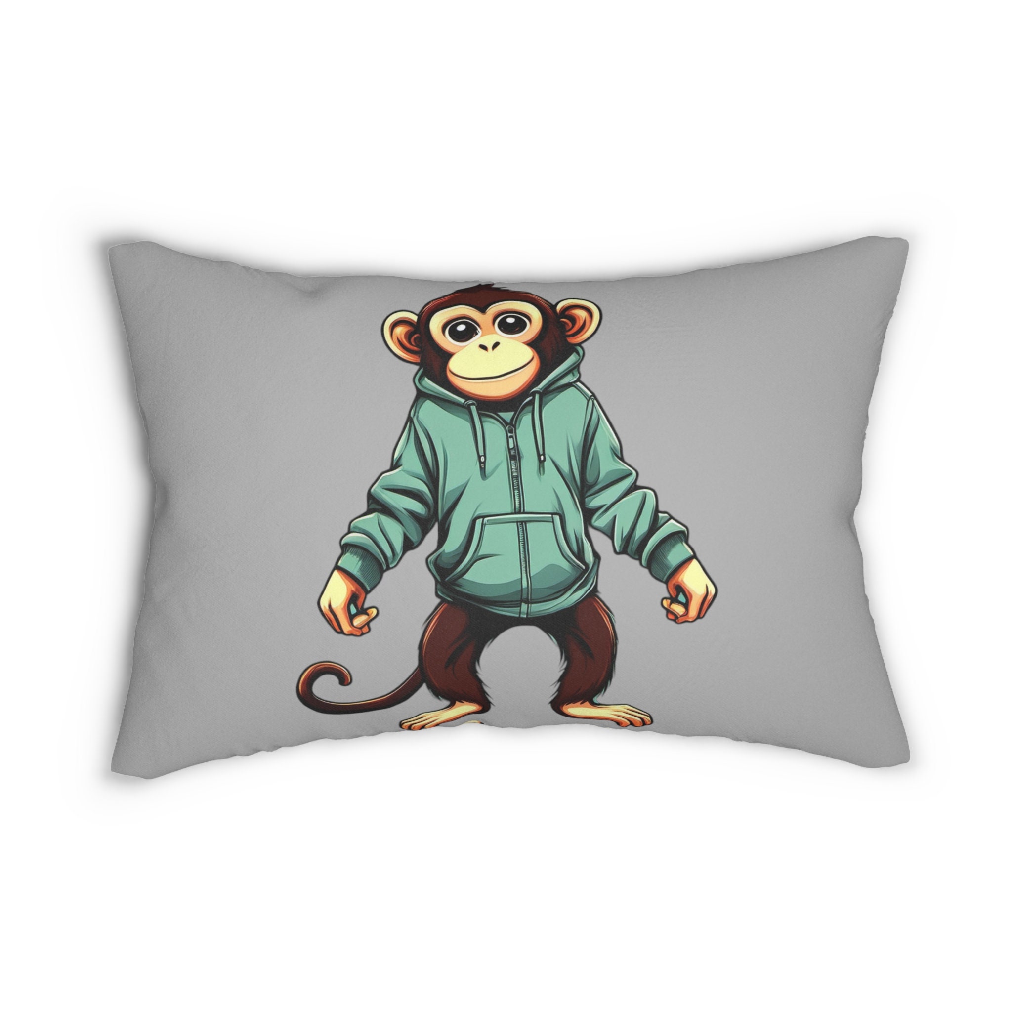 Monkey Spun Polyester Lumbar Pillow - Etsy
