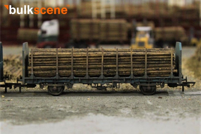 Bulkscene 128mm Small Diameter Timber Logs for Hornby R6792/R6847/R6848 ...