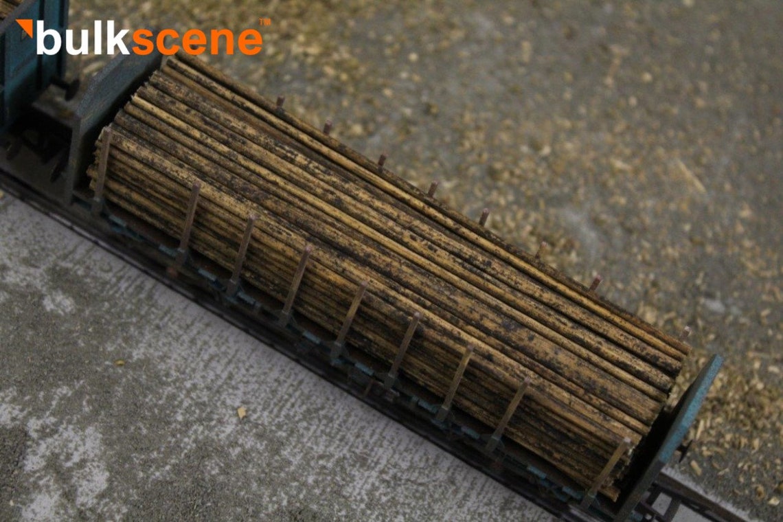 Bulkscene 128mm Small Diameter Timber Logs for Hornby R6792/R6847/R6848 ...