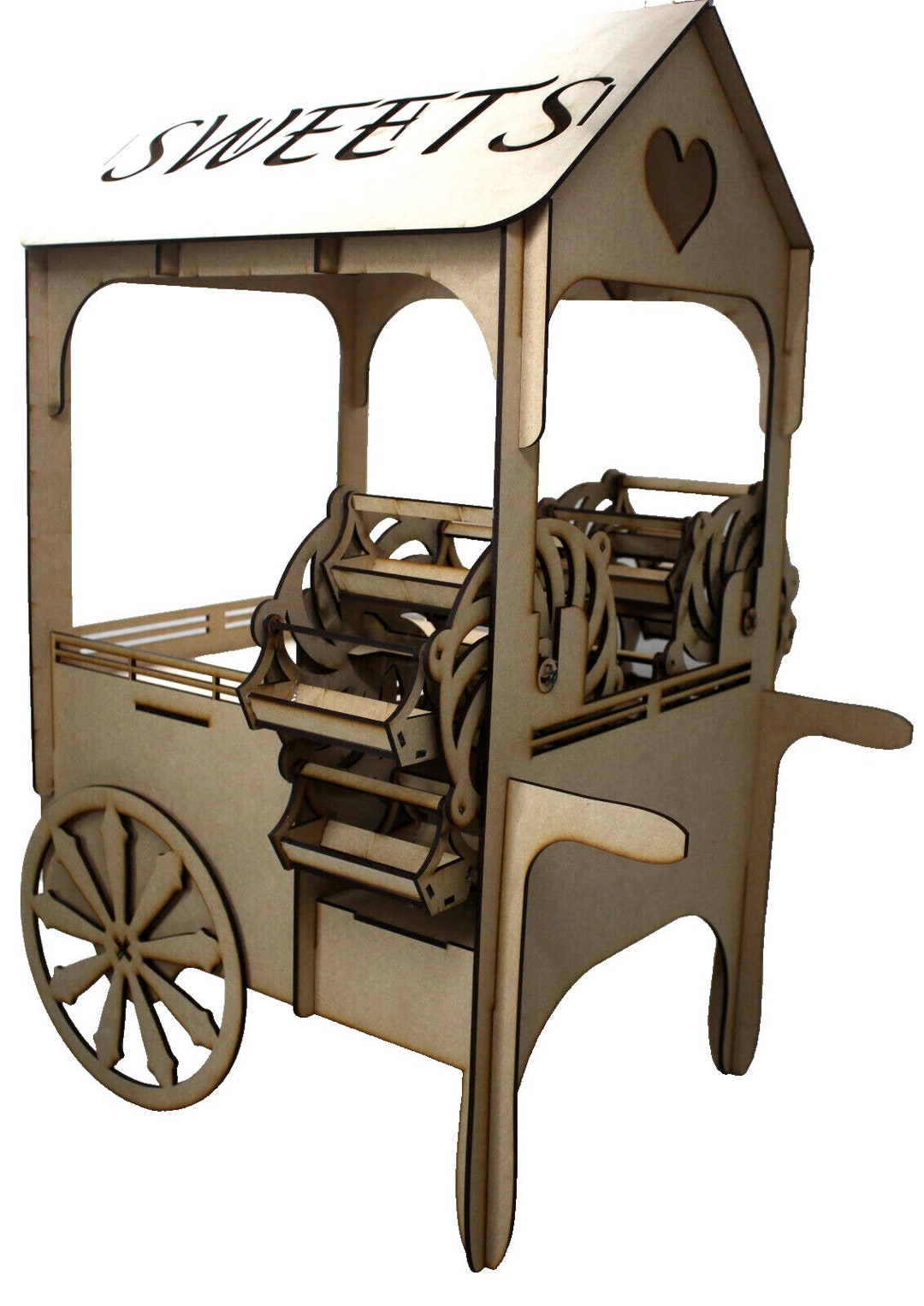 A173 CANDY CART avec 2 grandes roues chariot sucré porte-bonbons ...