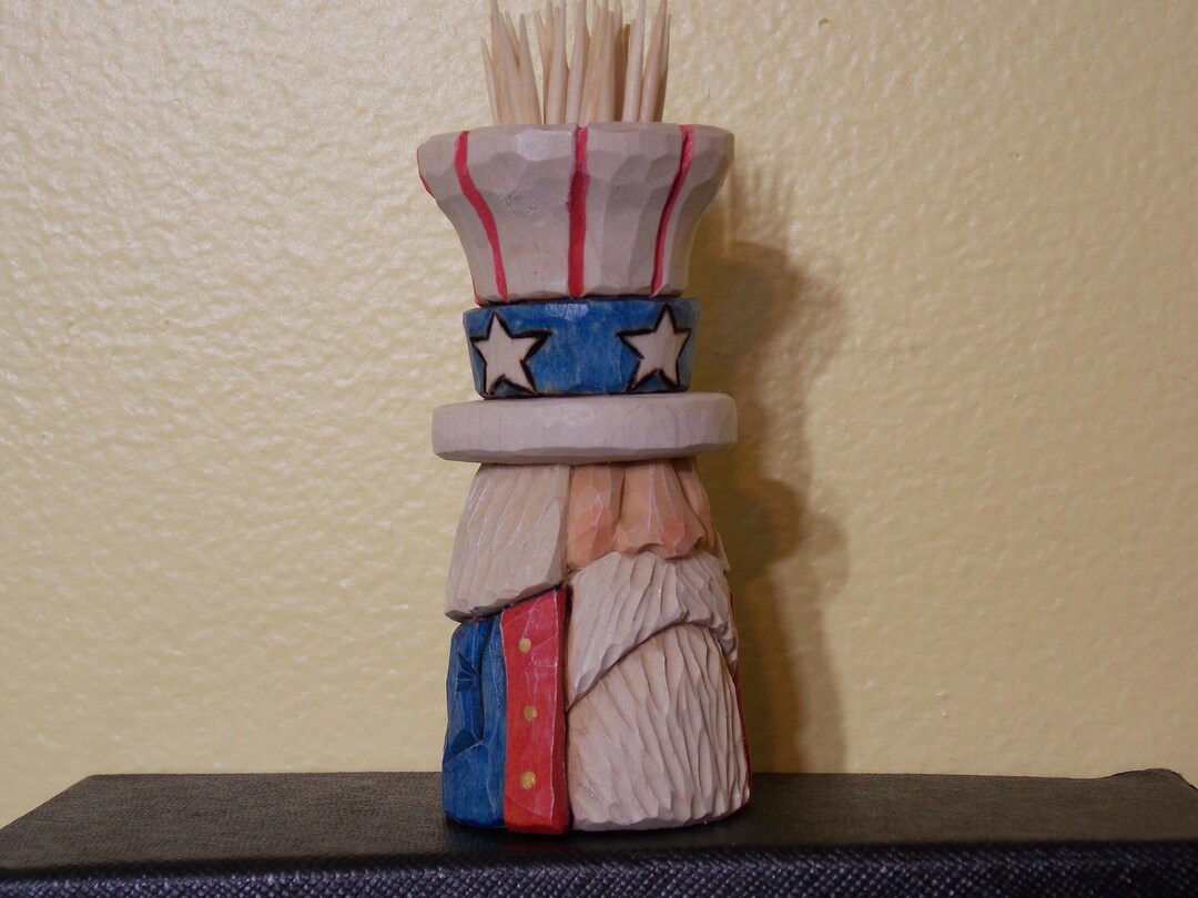Uncle Sam Toothpick Holder-whimsical Red White and Blue Decor - Etsy