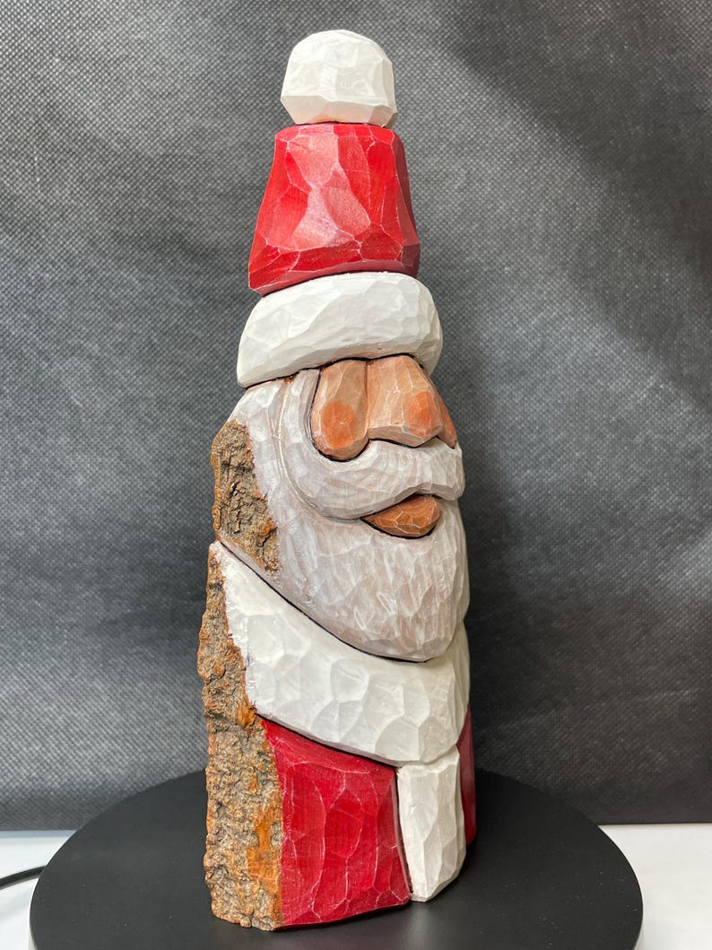 Cottonwood Bark Santa Carving-folk Art Santa Claus-christmas Decor - Etsy