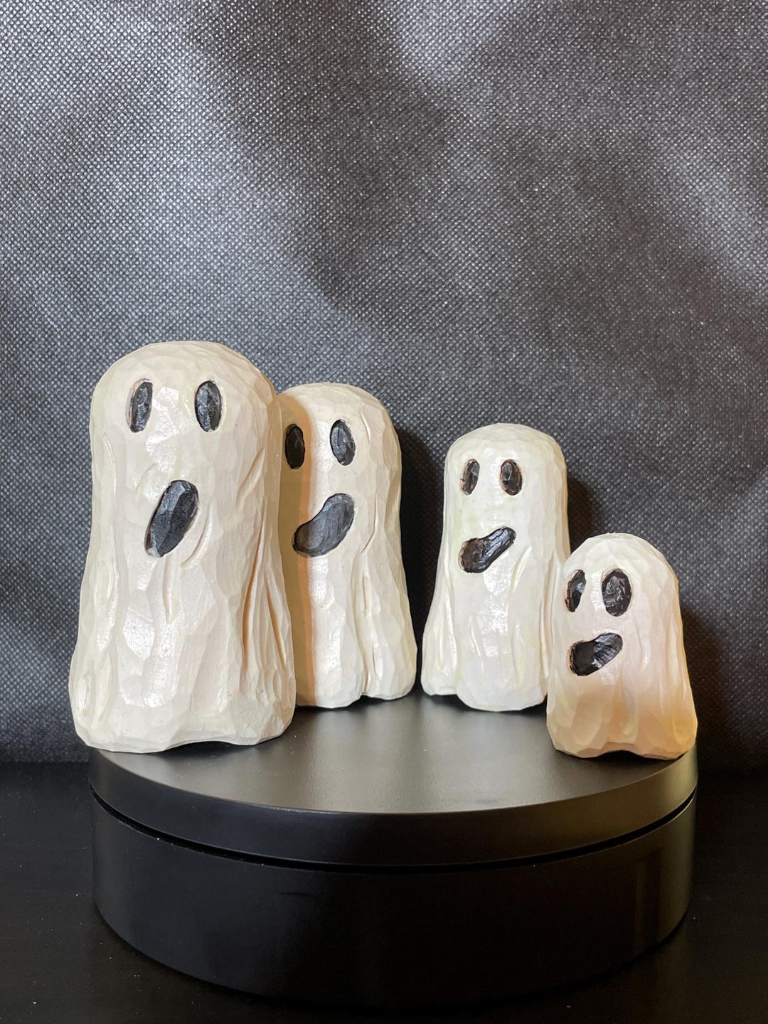 Halloween Ghost Family-hand Carved Goblin-wooden Glow in the Dark ...