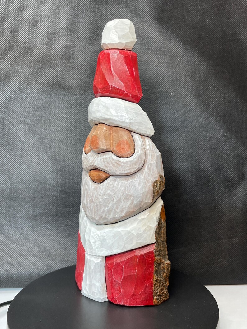 Cottonwood Bark Santa Carving-folk Art Santa Claus-christmas Decor - Etsy