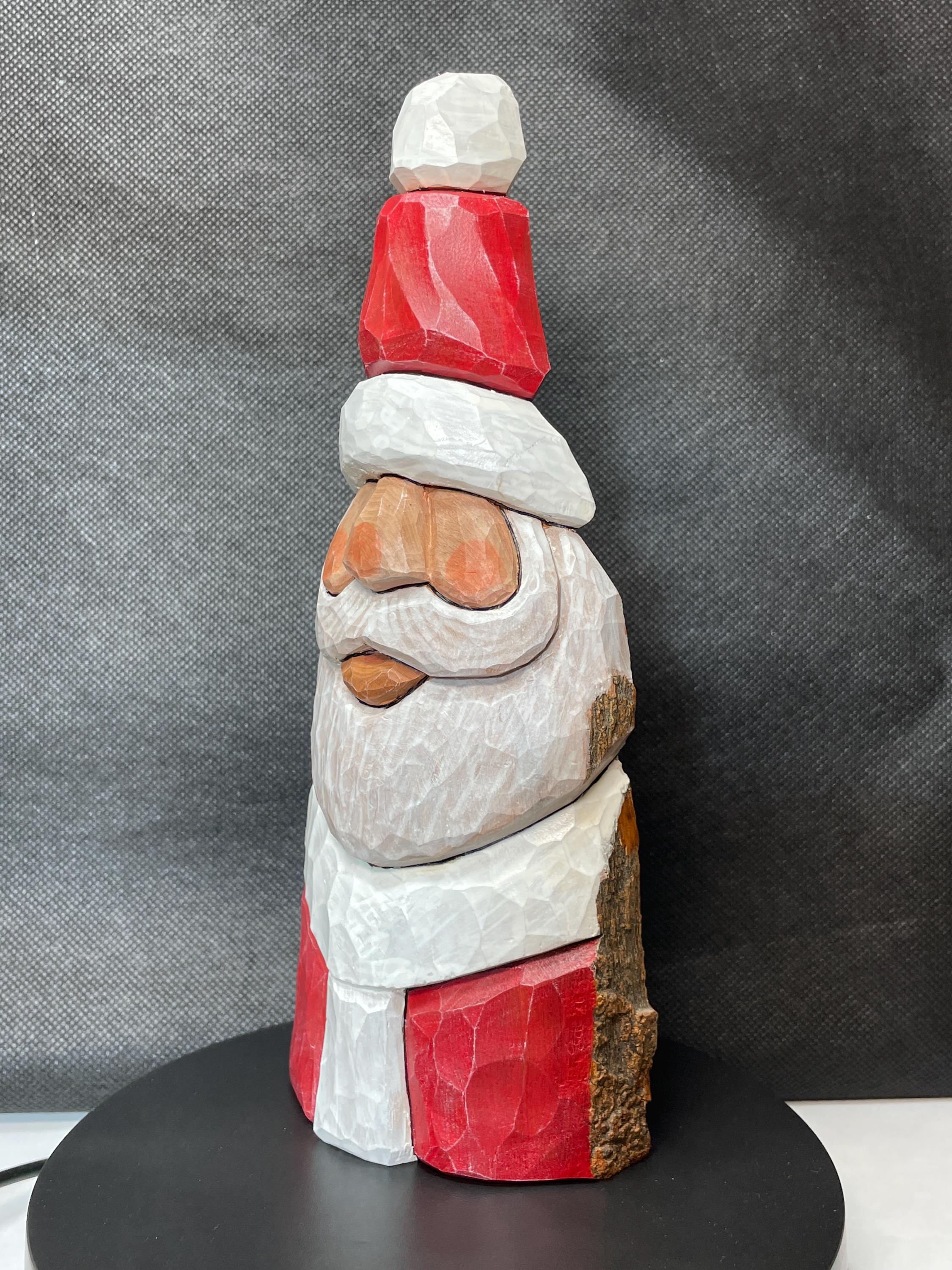 Cottonwood Bark Santa Carving-folk Art Santa Claus-christmas Decor - Etsy