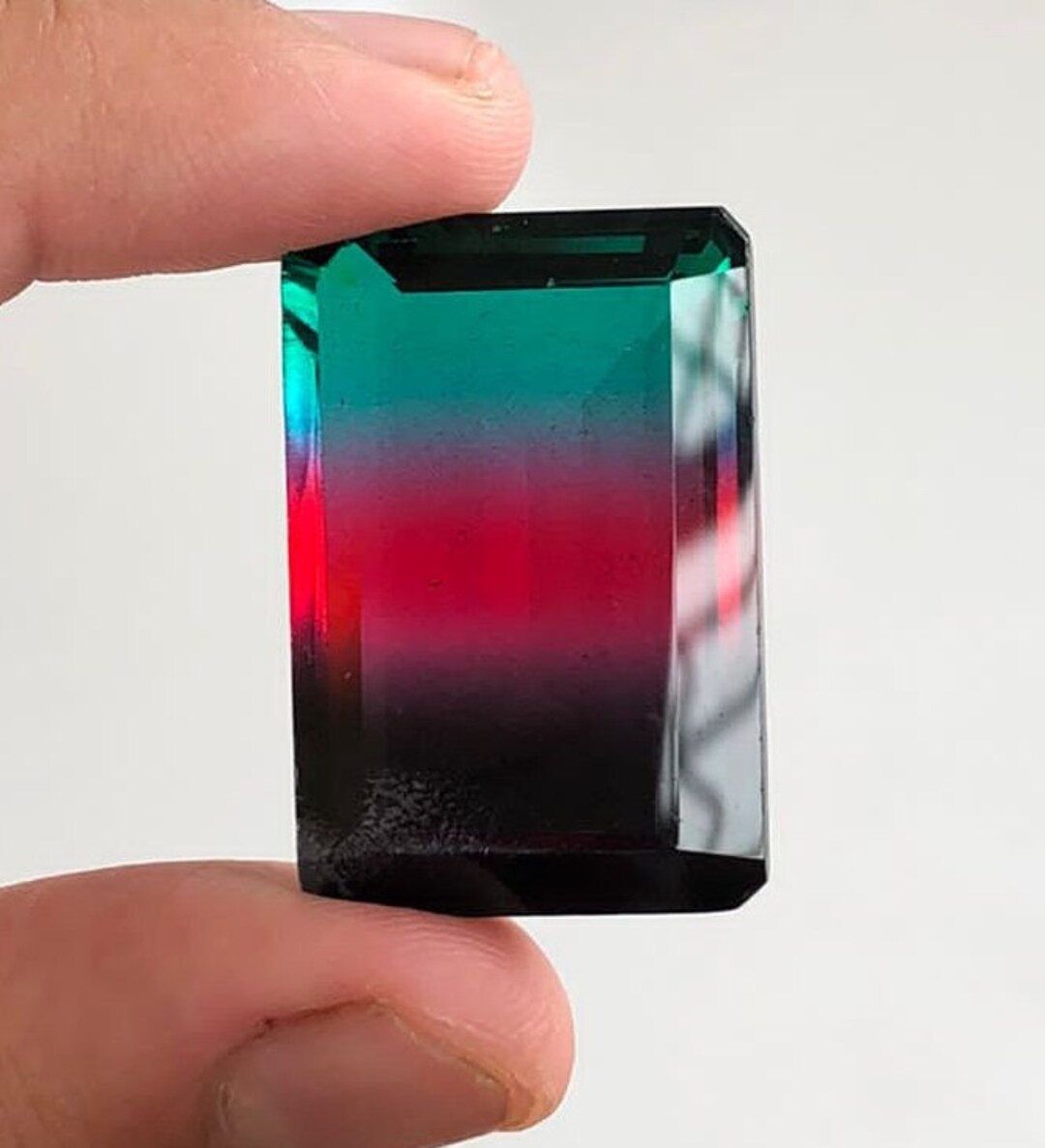 Bi-color Tourmaline Gemstone, Eye Clean Bi-color Tourmaline, Bi-color ...