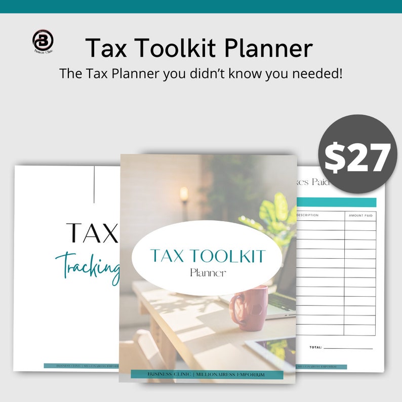 Tax Toolkit Planner Money Saving Tax Checklist taxes - Etsy