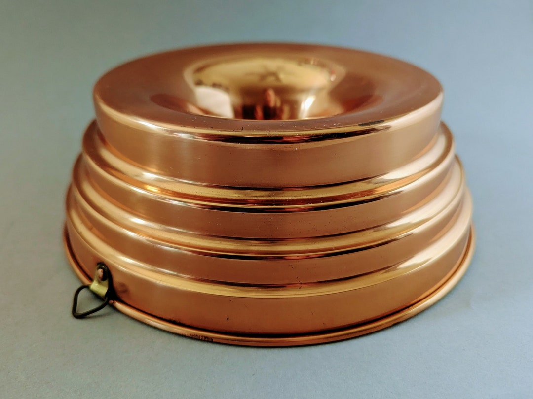 Vintage Copral Copper Jelly Mold Beehive Jelly Mold, Stepped Copper ...