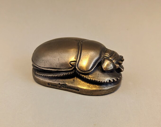 Vintage Veronese Scarab Beetle Paperweight, Veronese Design Bronze ...