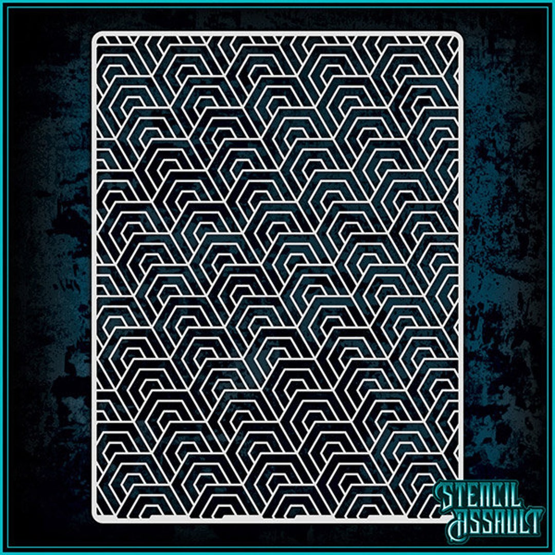 GEO Pattern 2 Airbrush Stencil Template - Etsy