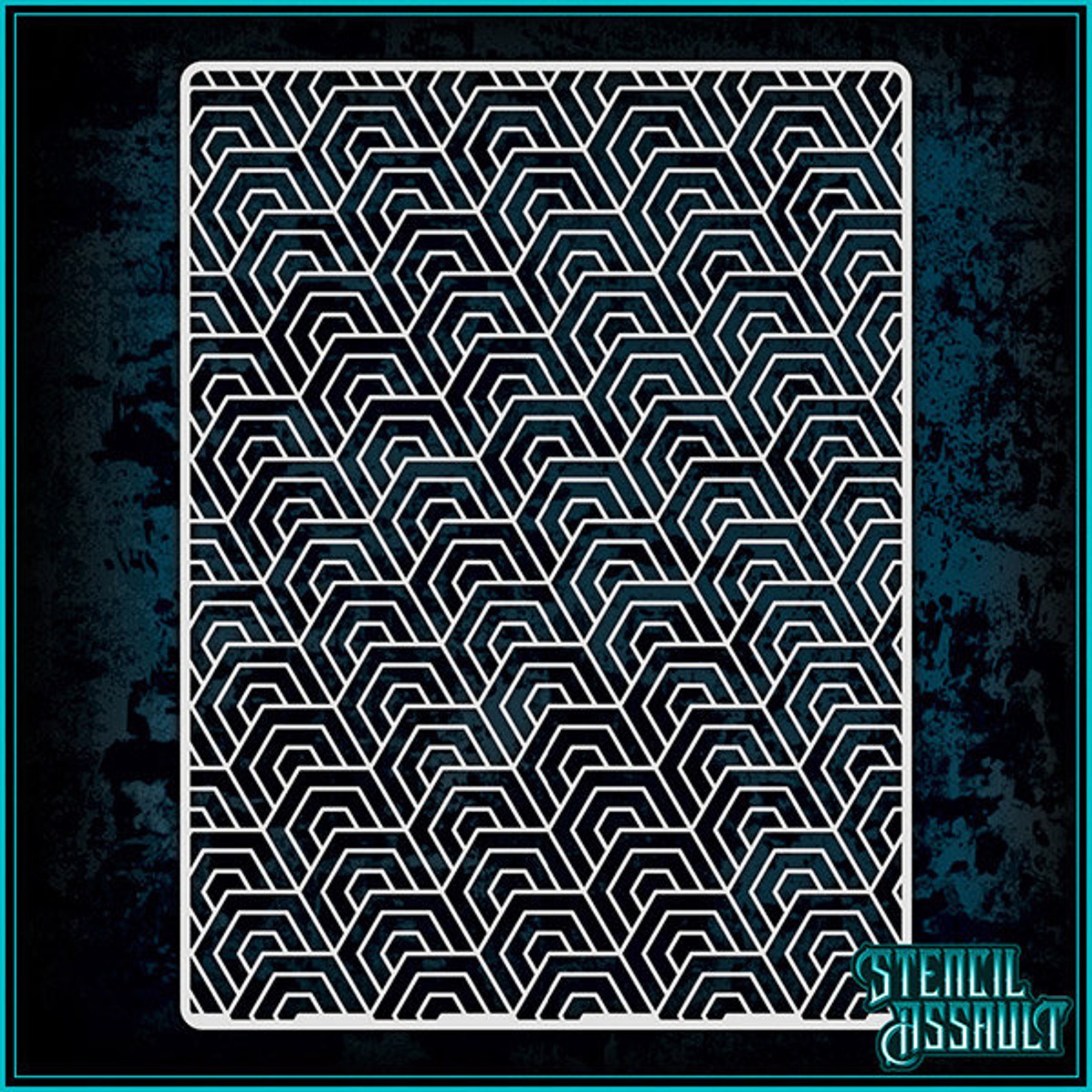 GEO Pattern 2 Airbrush Stencil Template | Etsy