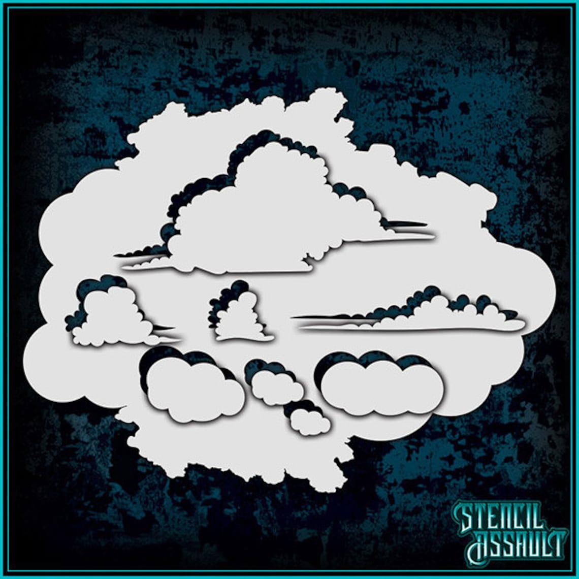 Cloud Kit Airbrush Stencil Template - Etsy