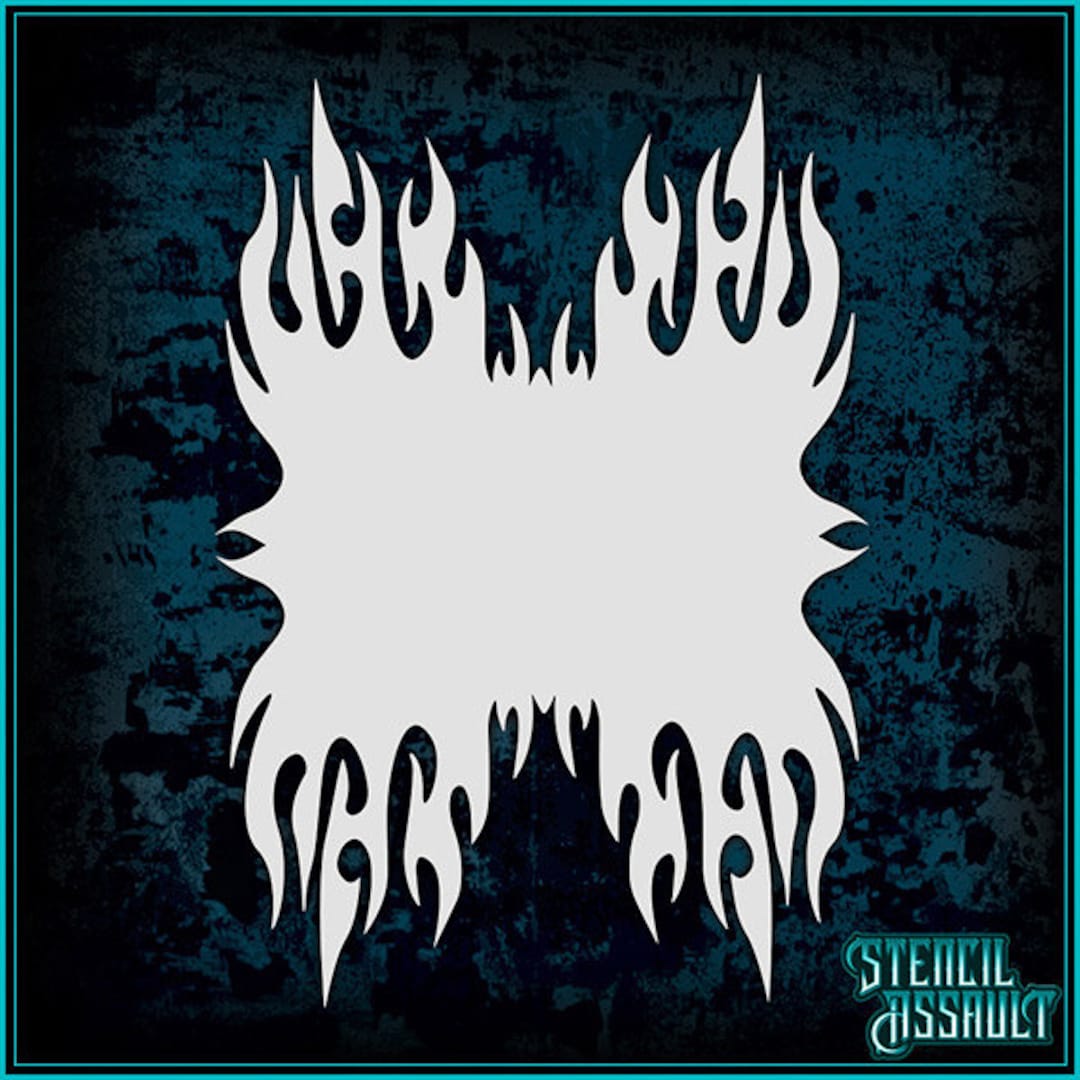 Flames 6 Airbrush Stencil Template - Etsy