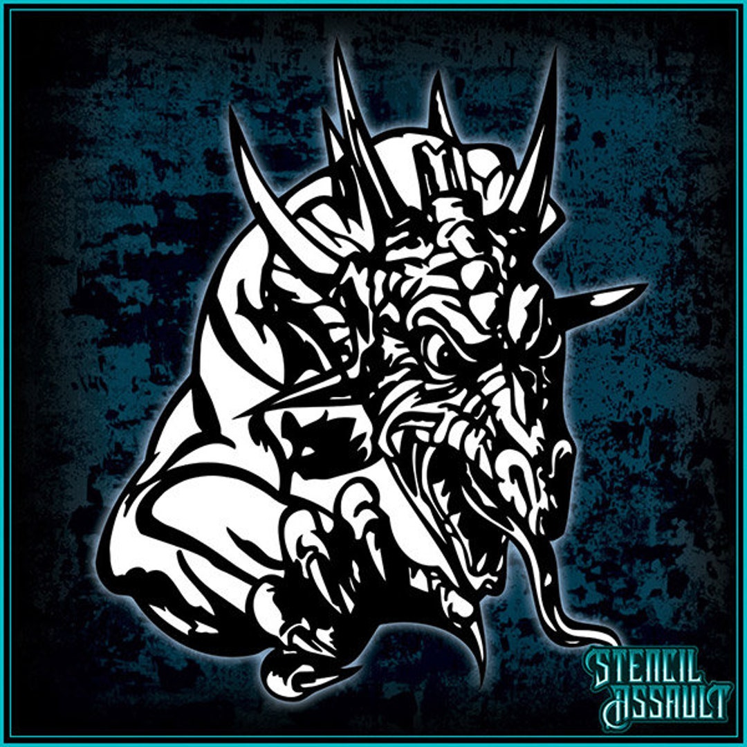 Dragon 8 Airbrush Stencil Template - Etsy