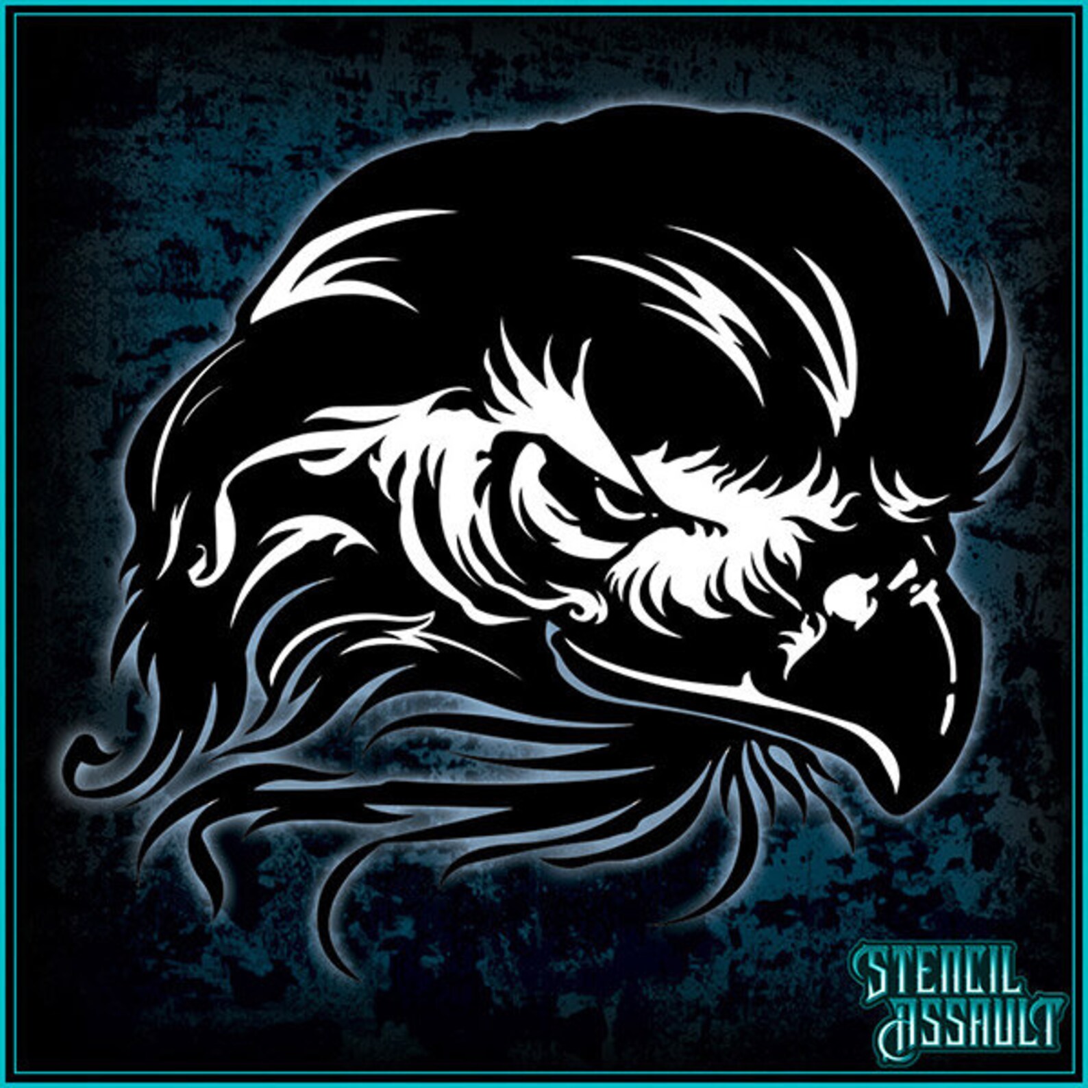 Eagle Head Airbrush Stencil Template - Etsy