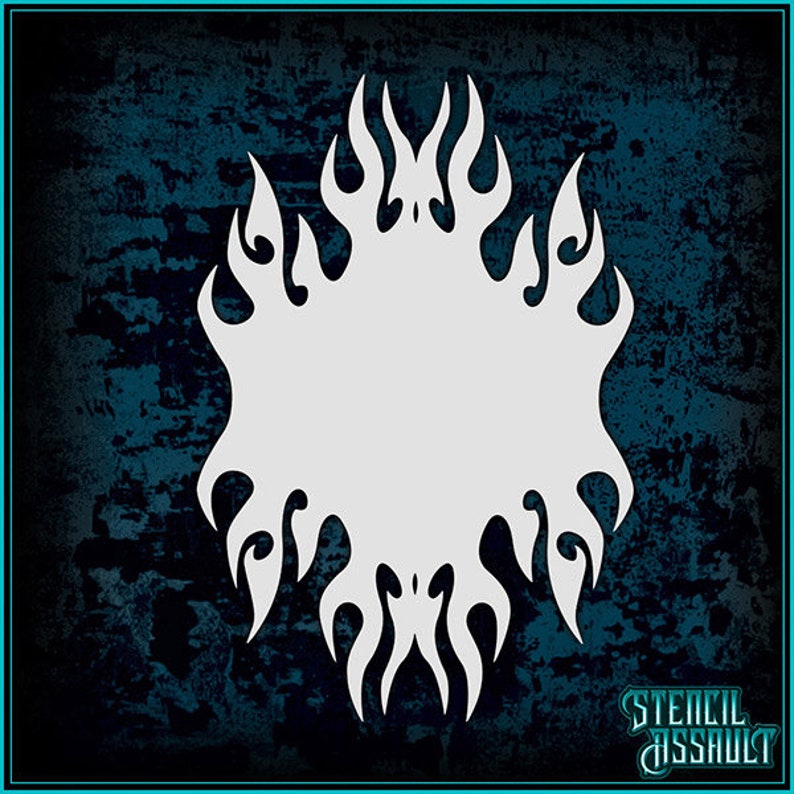 Flames 3 Airbrush Stencil Template - Etsy