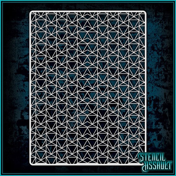 GEO Pattern 1 Airbrush Stencil Template | Etsy