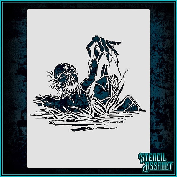 Zombie Stencil - Etsy