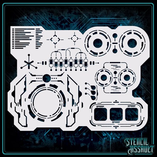 Circuit Board 2 Durable & Reusable Airbrush Stencil - Etsy