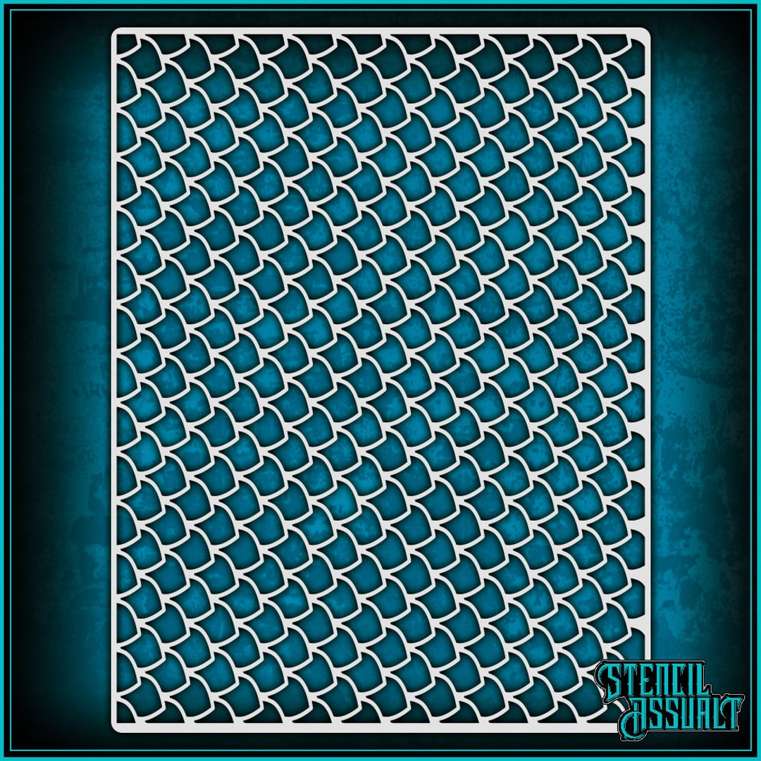 Fish Scales 5 Airbrush Stencil Template - Etsy