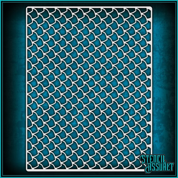 Fish Scales 5 Airbrush Stencil Template - Etsy