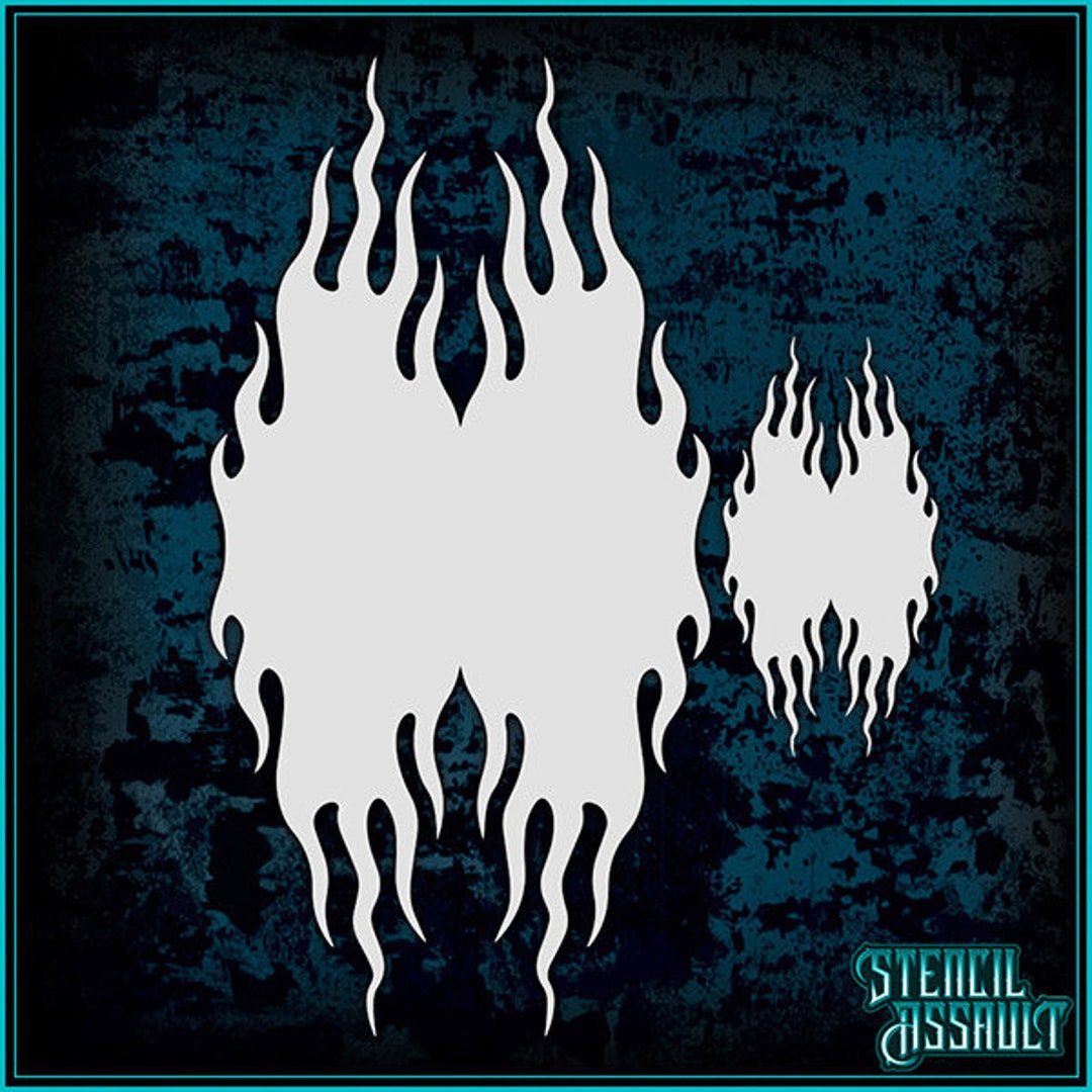 Flames 10 Airbrush Stencil Template - Etsy
