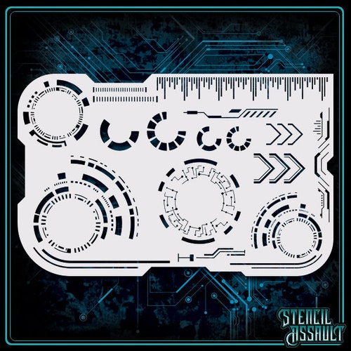 Circuit Board 2 Durable & Reusable Airbrush Stencil - Etsy