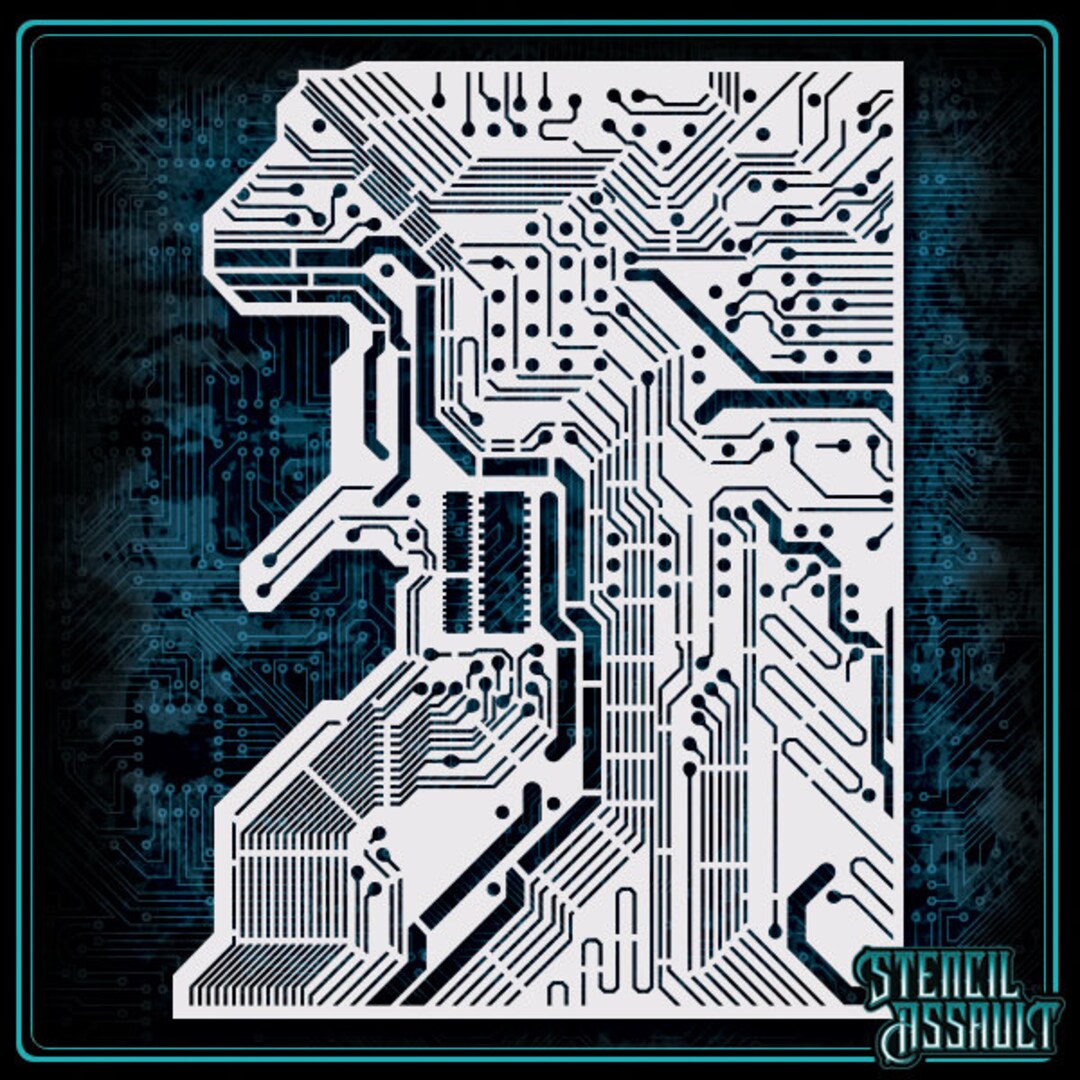 Circuit Board 2 Durable & Reusable Airbrush Stencil - Etsy