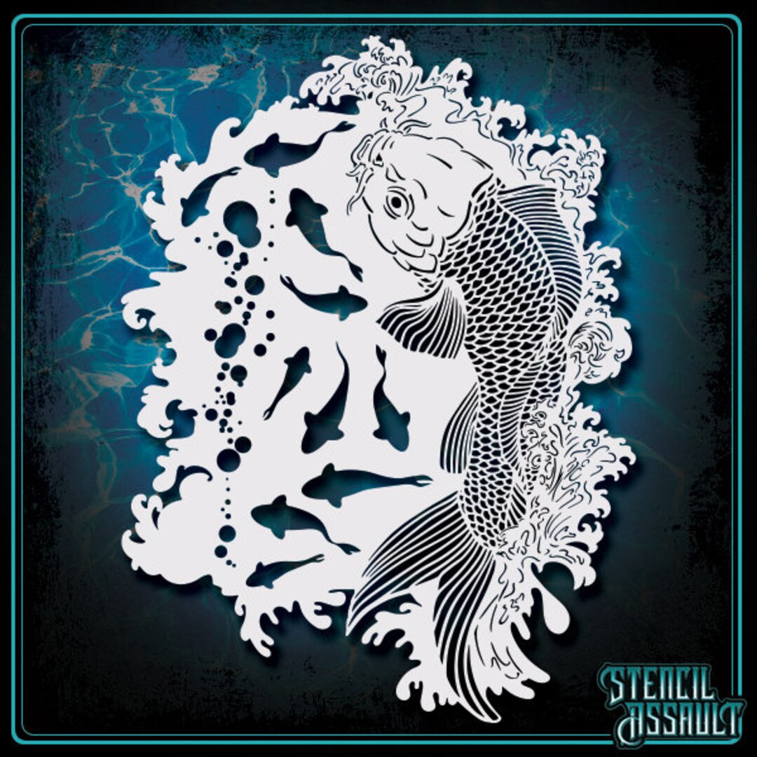 Koi Fish 1 Durable & Reusable Airbrush Stencil - Etsy