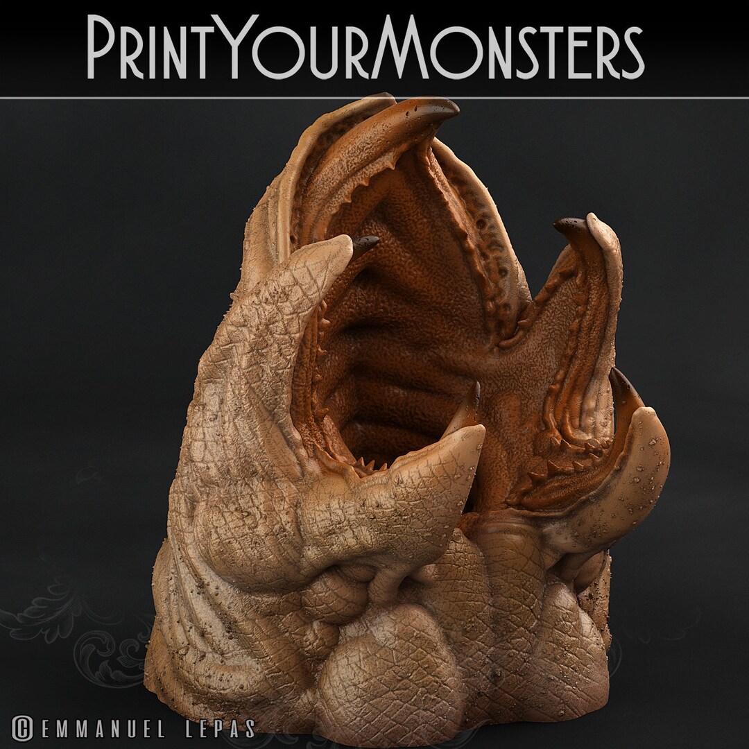 Dune Maw 32mm Print Your Monsters 3D Printed Resin Model Display TTG ...