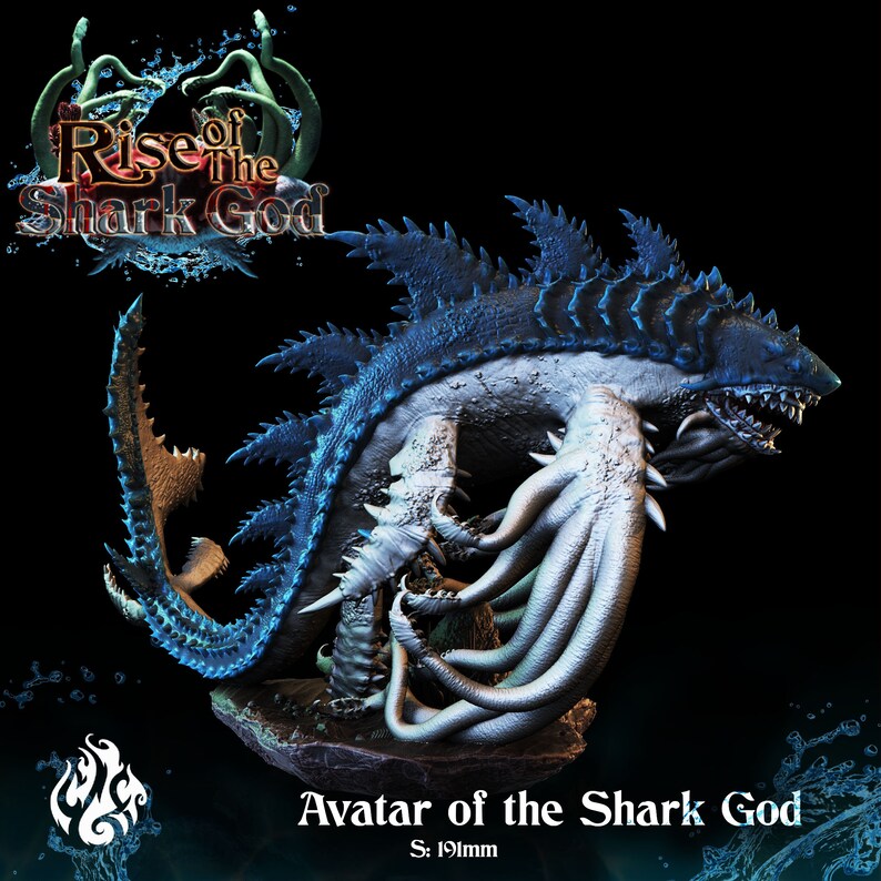 Sekolah Avatar of the Shark God 32mm Crippled God Foundry - Etsy