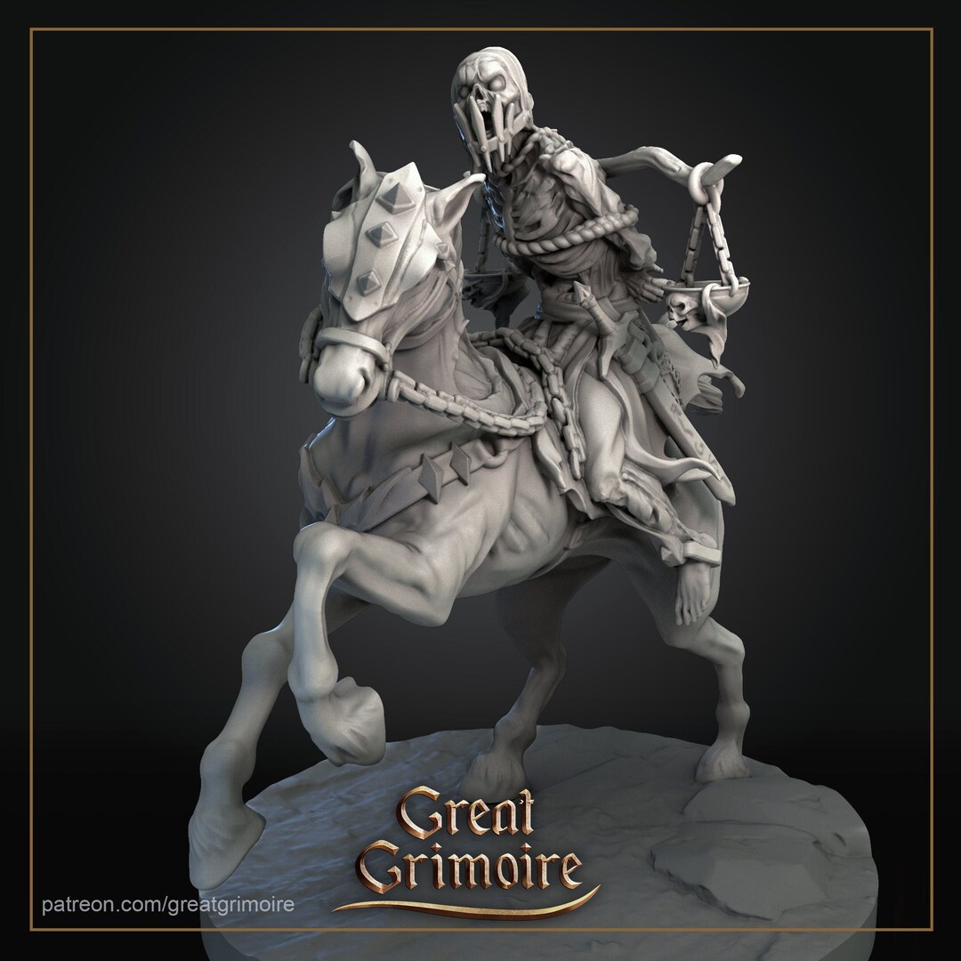 Famine 32mm Great Grimoire 3D Printed Resin Miniature Ttgaming Dnd ...