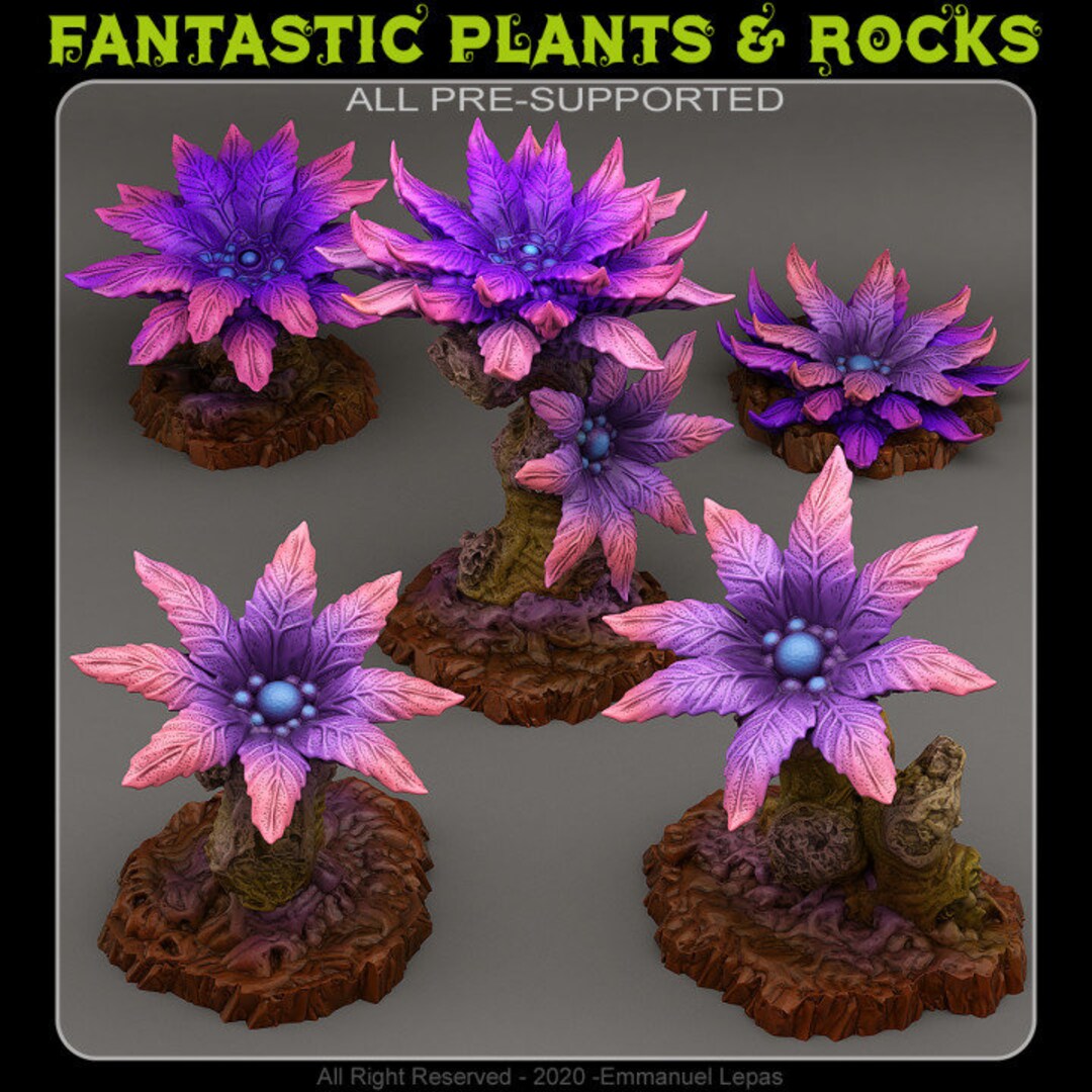 Pandora's Flowers Terrain Scenery Fantastic Plants & Rocks 32mm ...