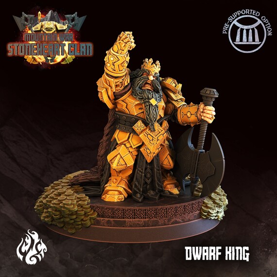 Dwarf King 32mm Crippled God Foundry 3D Printed Resin - Etsy België
