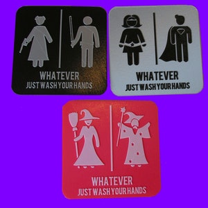 Witch/wizard Whatever Just Wash Your Hands Gender Neutral Bathroom ...