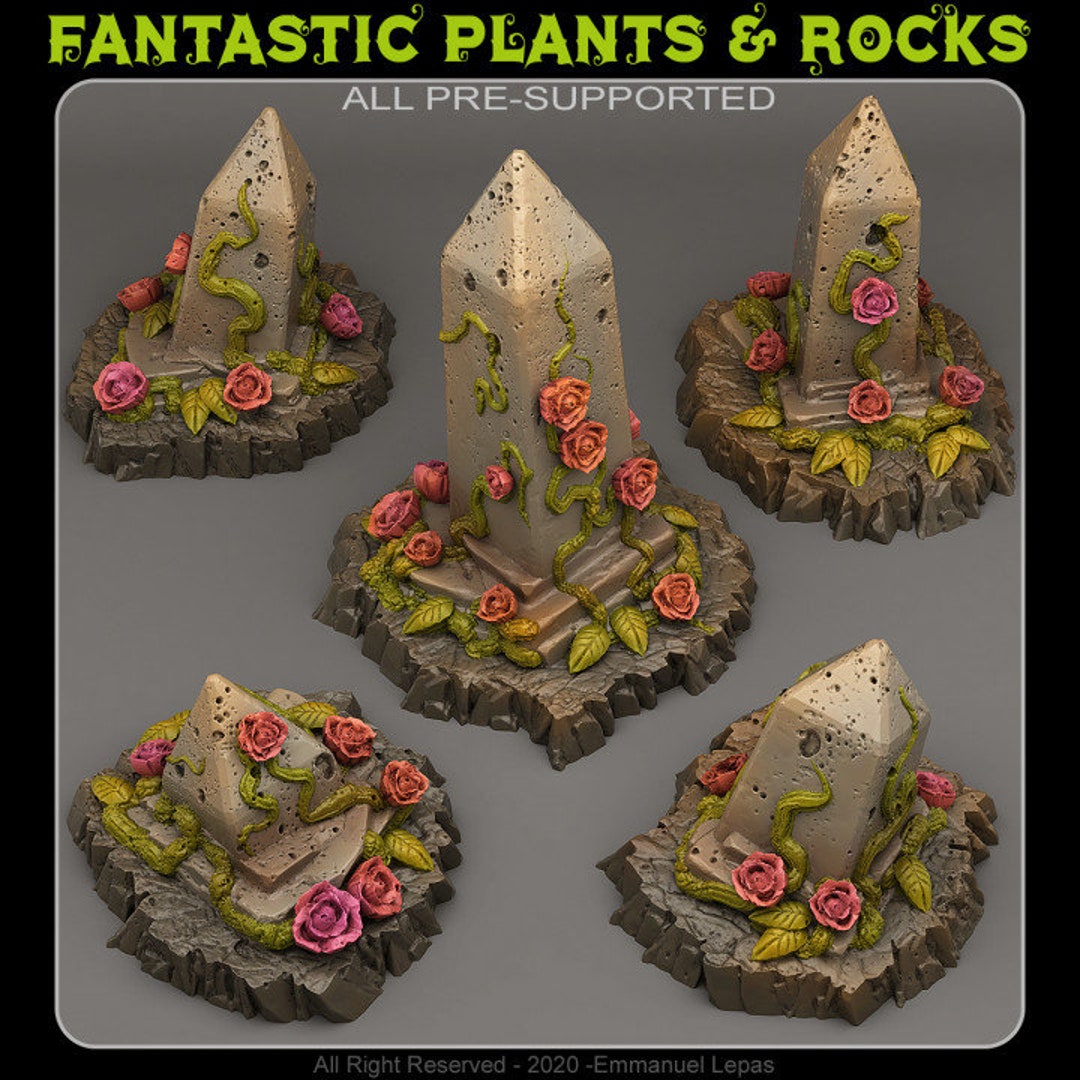 Enchanted Obelisks Terrain Scenery Fantastic Plants & Rocks 32mm ...