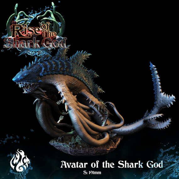 Sekolah Avatar of the Shark God 32mm Crippled God Foundry - Etsy