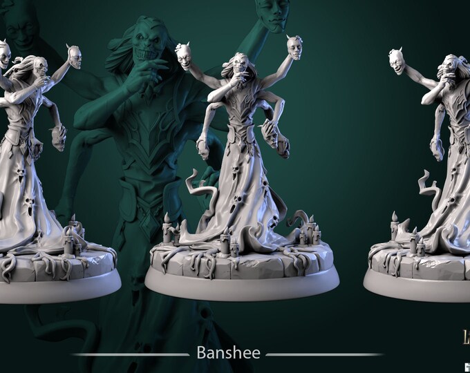 Banshee 75mm White Werewolf Tavern 3D Printed Resin Miniature Ttgaming ...