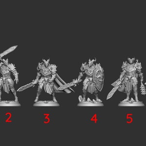 Dragonborn Knight Set 32mm White Werewolf Tavern 3D Printed Resin ...