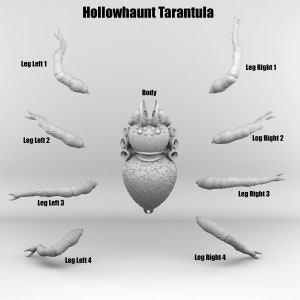 Hollowhaunt Tarantula 32mm Print Your Monsters 3D Printed Resin Model ...
