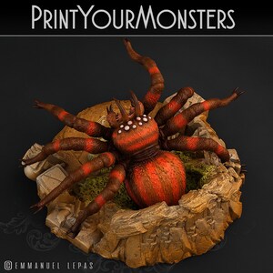 Hollowhaunt Tarantula 32mm Print Your Monsters 3D Printed Resin Model ...